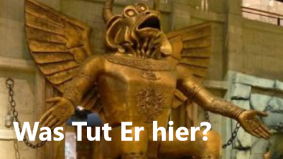 They mount a giant statue of Demon Moloch at the Roman Colosseum ...